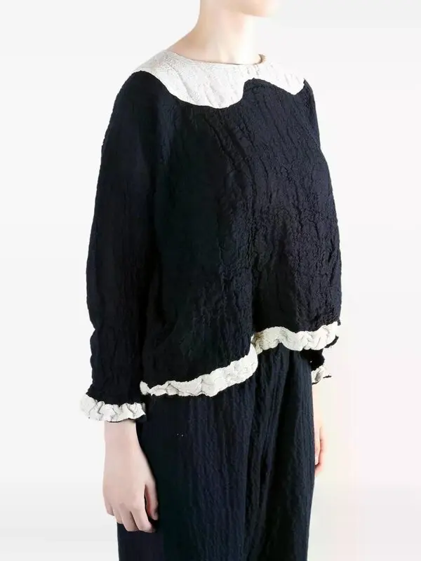 DANIELA GREGIS Wool Ruffled Blouse