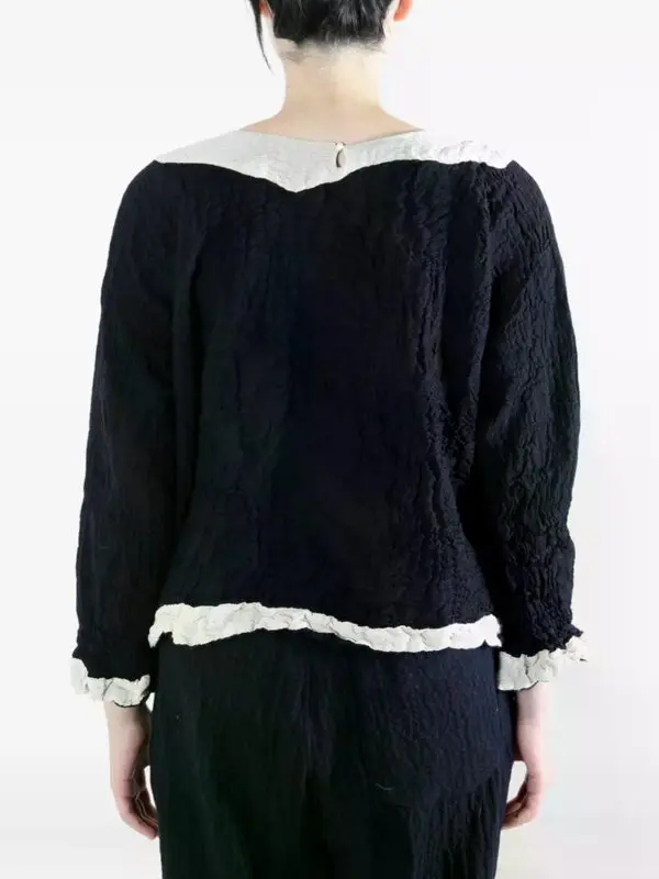 DANIELA GREGIS Wool Ruffled Blouse