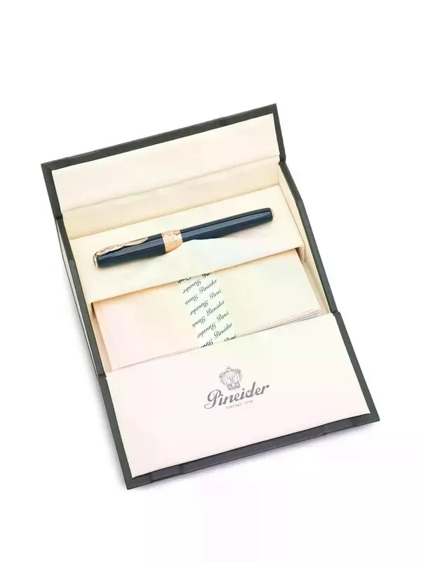 PINEIDER Classic Rose Gold Rollerball Pen - Blue