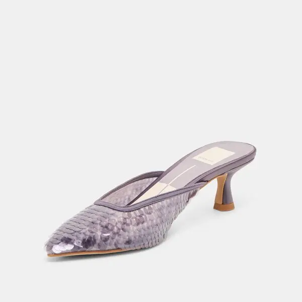 DOLCEVITA Cleo Sequin Mules - Smoke Sequin