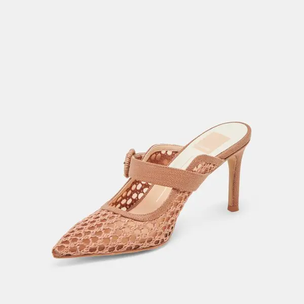 DOLCEVITA Keekee Raffia Stiletto Mules