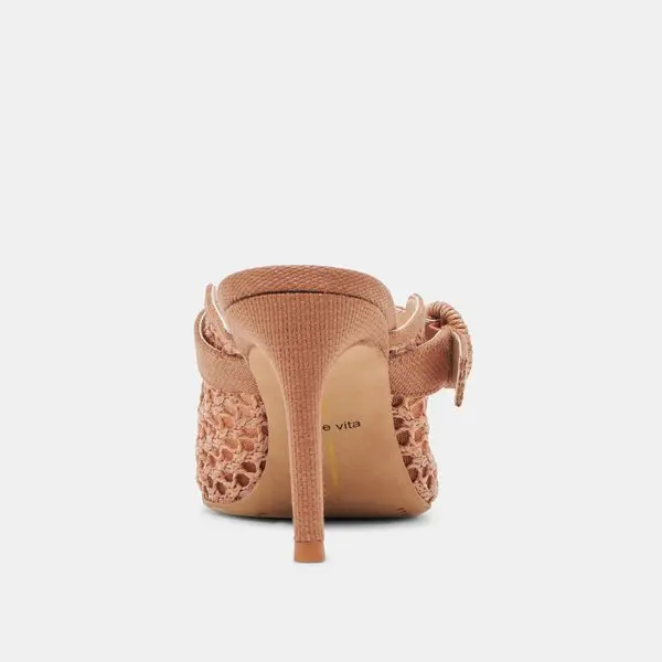 DOLCEVITA Keekee Raffia Stiletto Mules