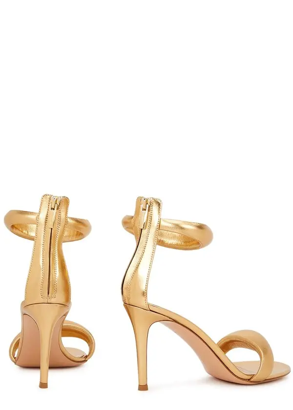 GIANVITO ROSSI Bijoux Nappa Silk Sandal 85mm - Gold