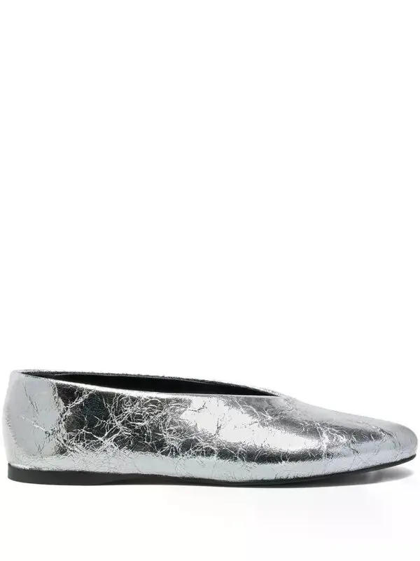 Proenza Schouler Crinkled Ballet Flats - Silver