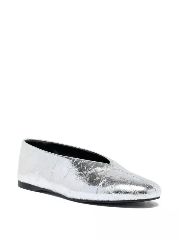 Proenza Schouler Crinkled Ballet Flats - Silver