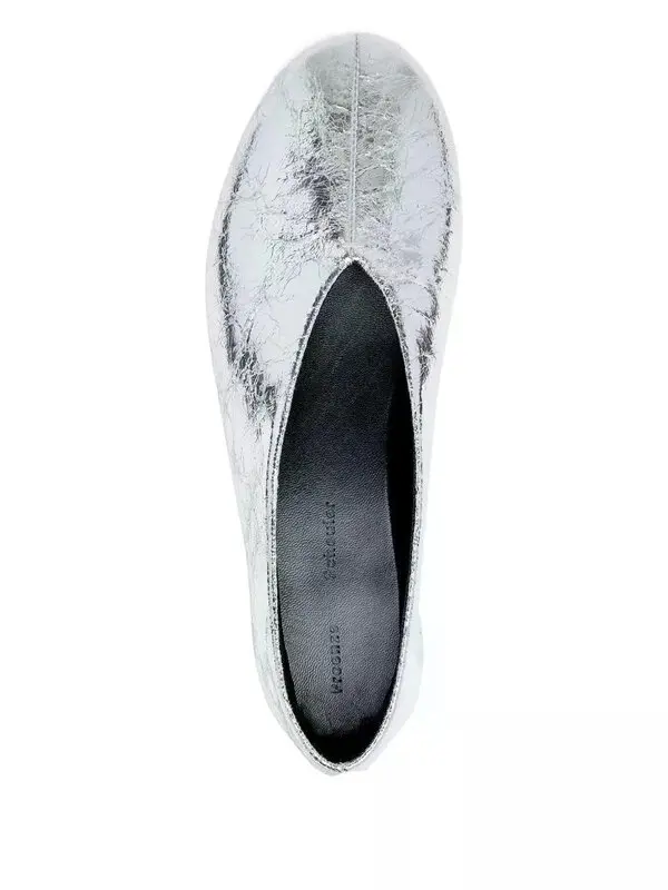Proenza Schouler Crinkled Ballet Flats - Silver