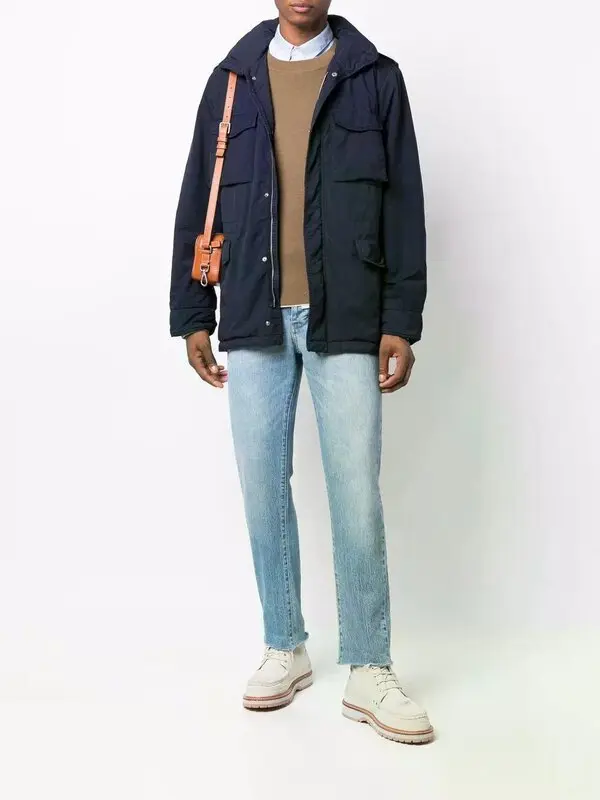 Aspesi Crinkled-finish Military Jacket