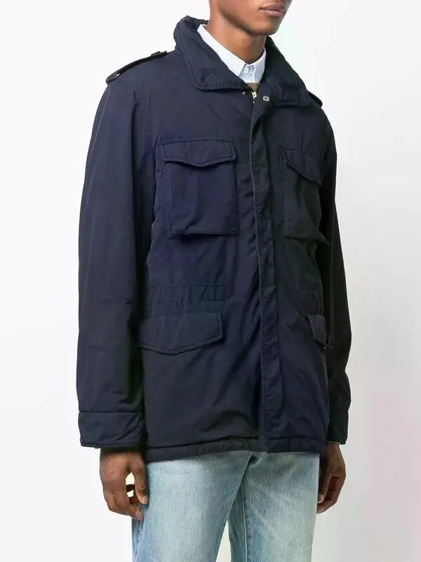 Aspesi Crinkled-finish Military Jacket