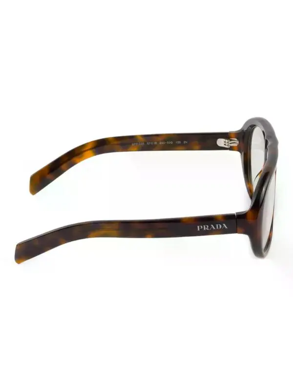 Prada Tortoiseshell Aviator Full Rim Sunglasses - Brown