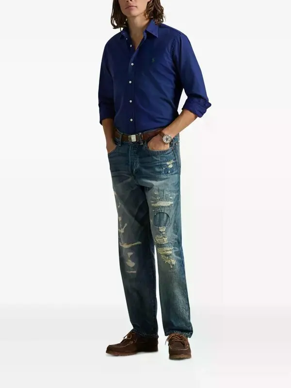 Polo Ralph Lauren Embroidered-logo Shirt - Blue