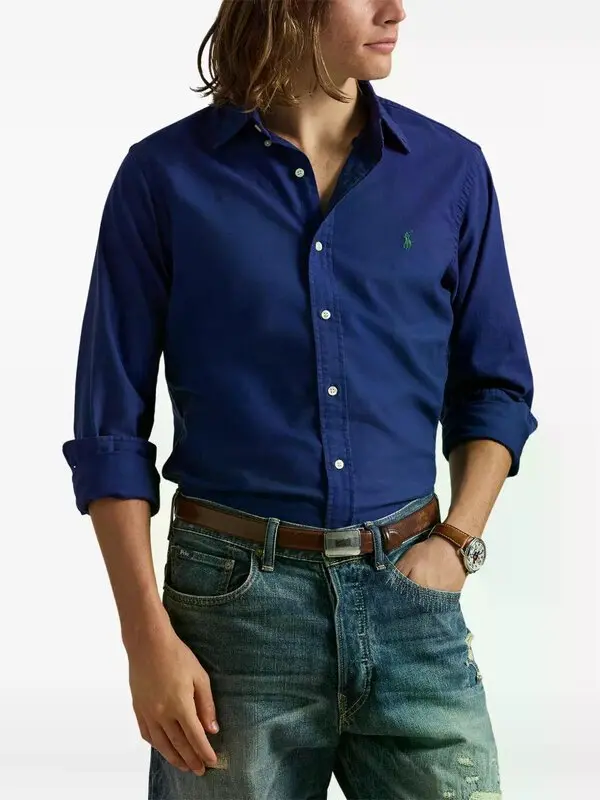 Polo Ralph Lauren Embroidered-logo Shirt - Blue
