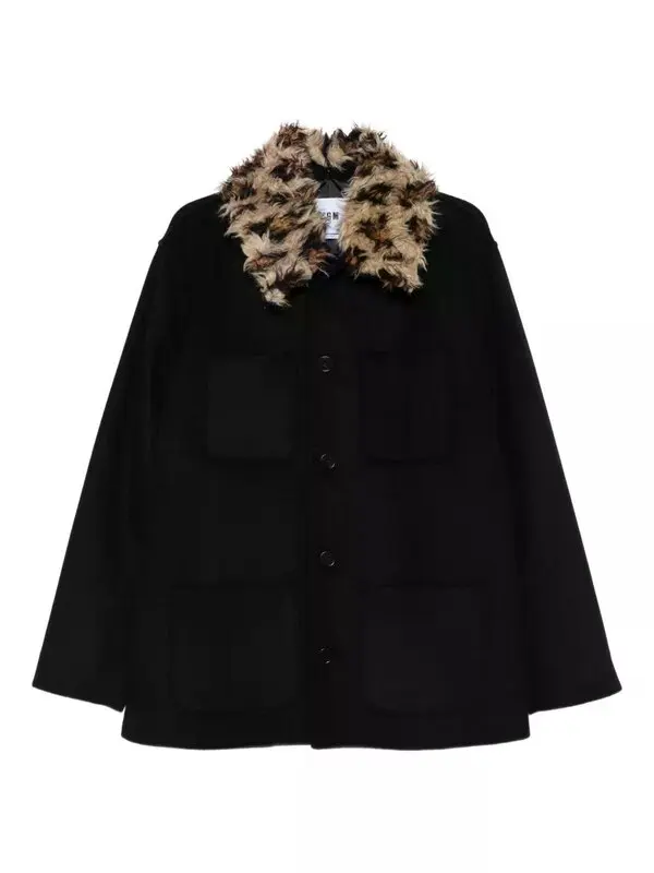 MSGM Faux-fur Collar Jacket
