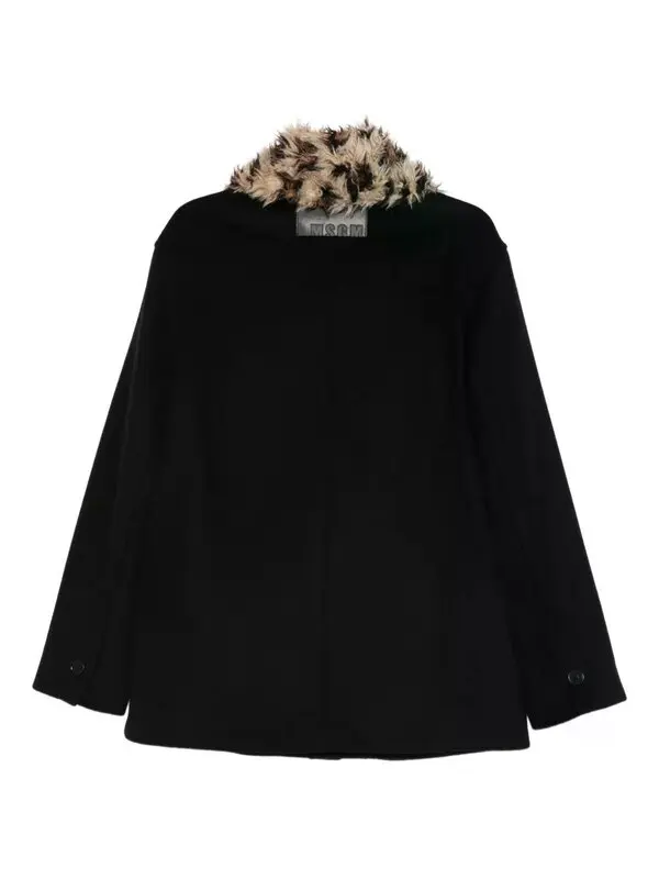 MSGM Faux-fur Collar Jacket