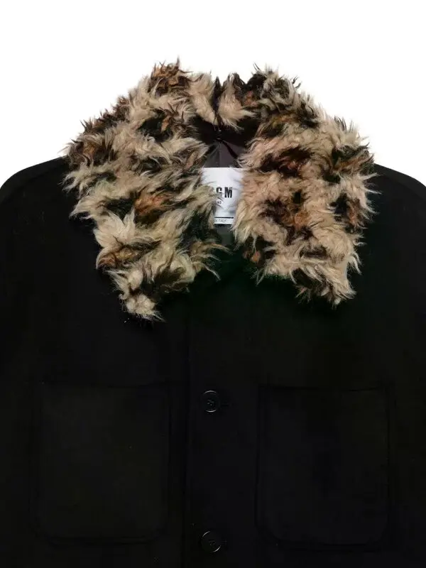 MSGM Faux-fur Collar Jacket