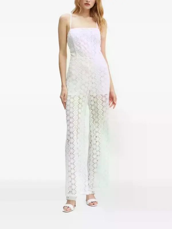 Guess Lace-embellished Jumpsuit - White