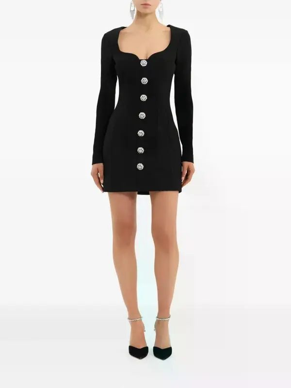 Rebecca Vallance Annaleigh Diamante-Embellished Crepe Mini Dress In Black |  Editorialist