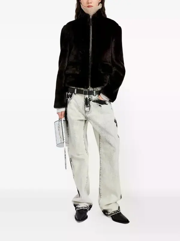 Proenza Schouler White Label Scarlett Shearling Jacket - Black