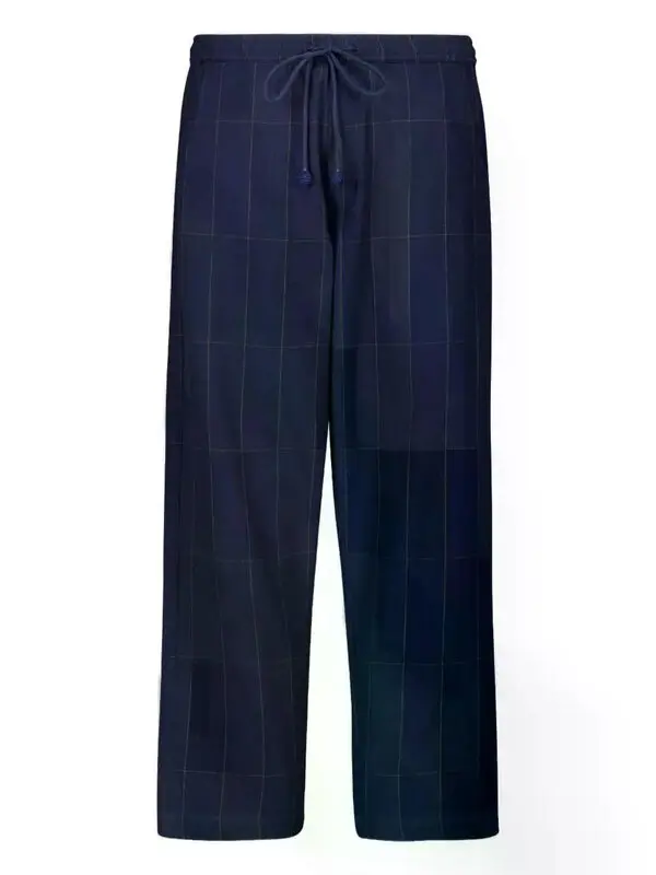 BAZISZT Checked Drawstring Trousers