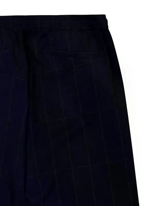 BAZISZT Checked Drawstring Trousers