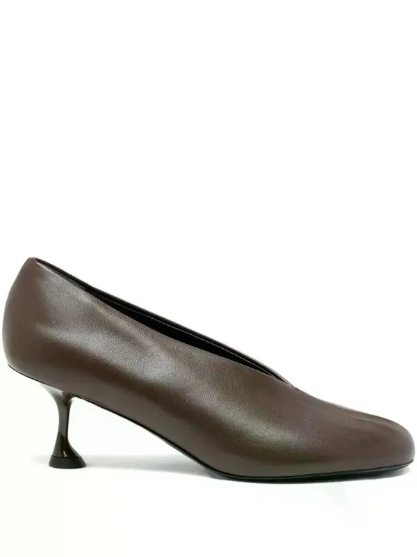 Proenza Schouler Leather Kitten Heel Pumps - Brown