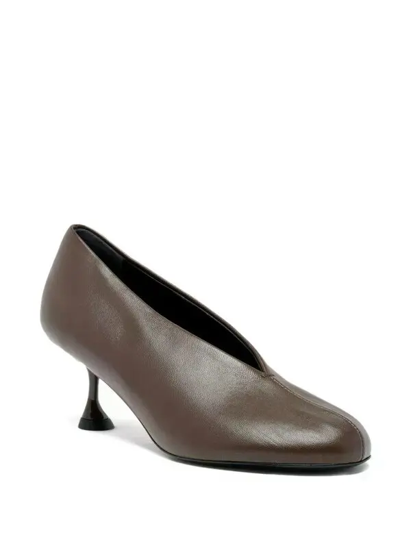 Proenza Schouler Leather Kitten Heel Pumps - Brown