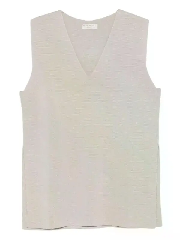 INTRECCI Sleeveless V-neck Top
