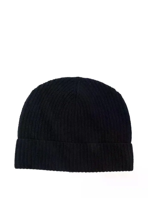 SEVEN GAUGE Ribbed Knit Wool Beanie - Blue