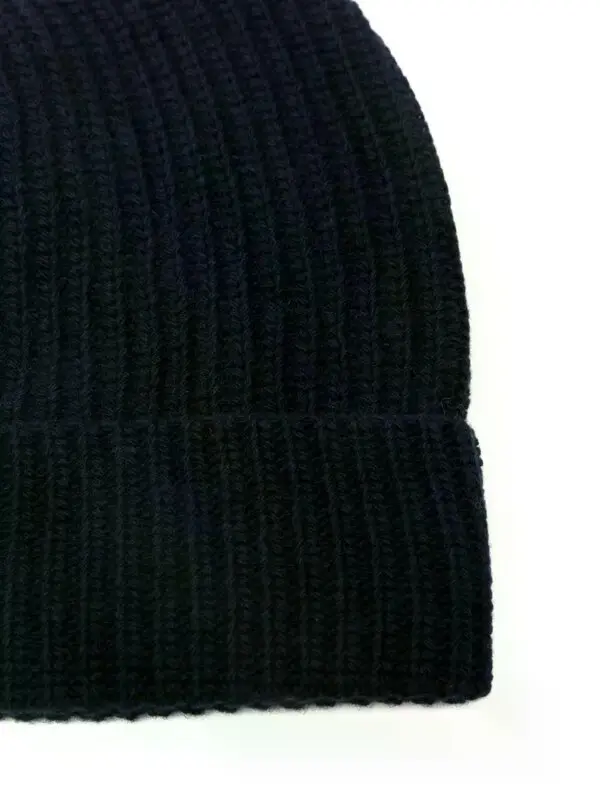 SEVEN GAUGE Ribbed Knit Wool Beanie - Blue