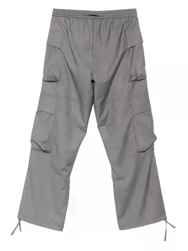 BONSAI Mélange-effect Cargo Trousers - Grey