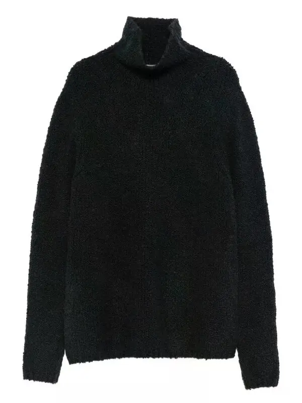 Bruno Manetti High-neck Textured Knit Sweater