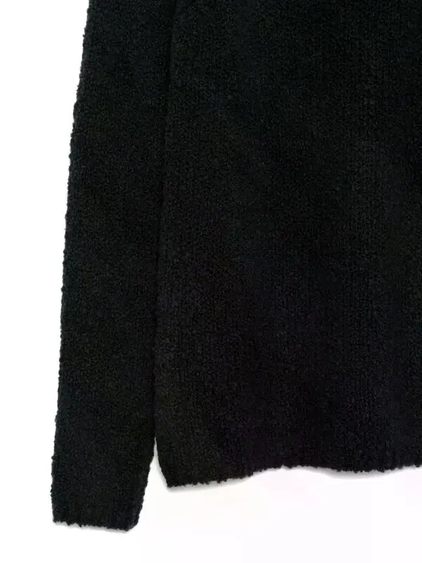 Bruno Manetti High-neck Textured Knit Sweater
