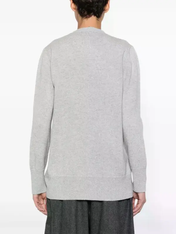 ANNE CLAIRE V-neck Cardigan - Grey