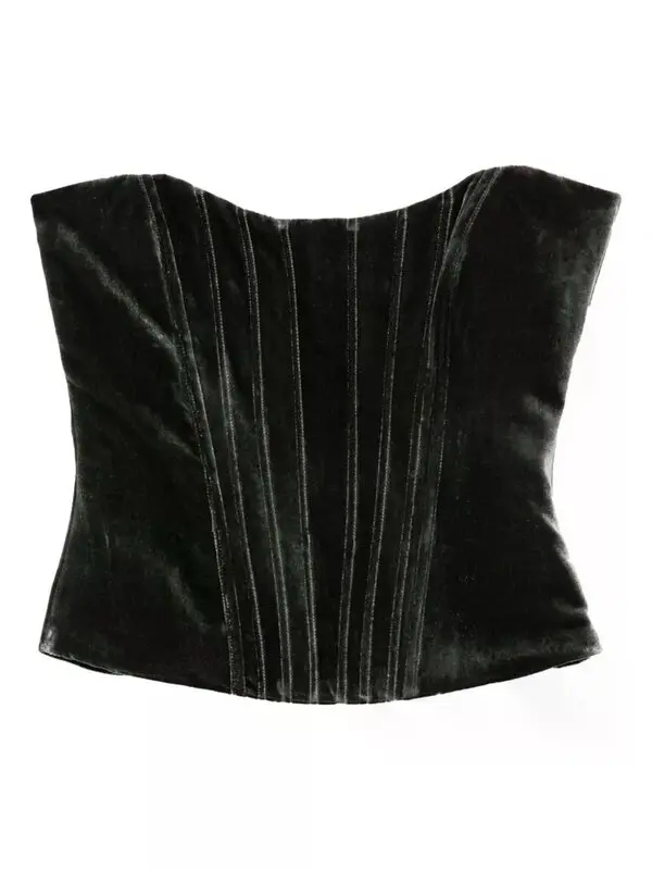 Raquel Diniz Velvet Corset - Grey