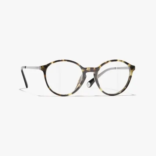 Chanel Pantos Eyeglasses - Yellow Tortoise & Brown