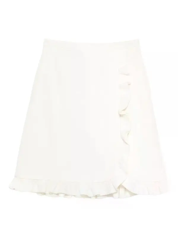 Valentino Garavani Ruffled Mini Skirt - White