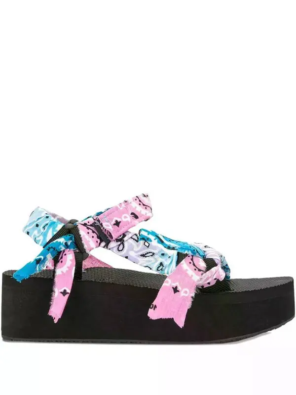 ARIZONA LOVE 2.5mm Trekky Bandana Platform Sandals - Blue