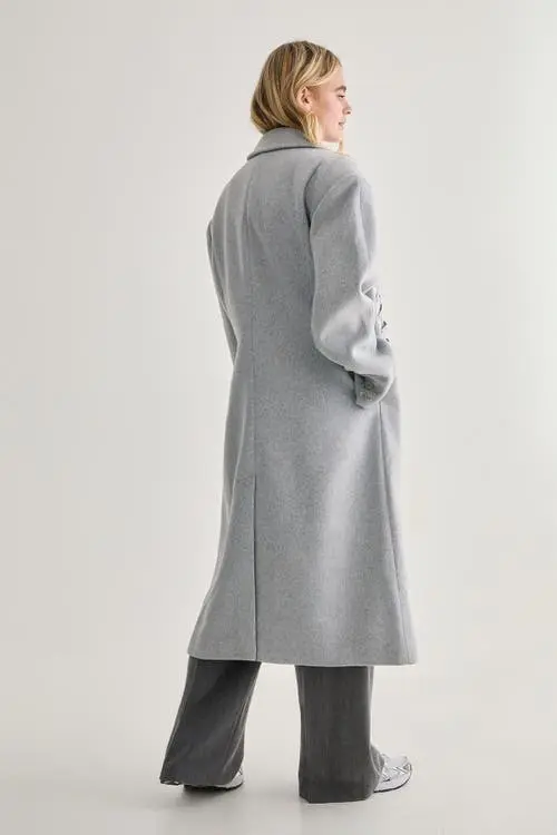 Nasty Gal Corseted Detail Maxi Coat