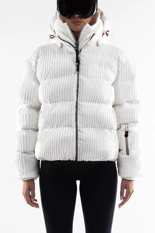 MALIBU SKI CLUB Piste Hooded Puffer Jacket - White