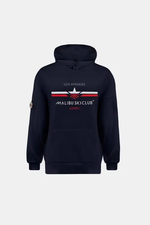 MALIBU SKI CLUB Snow Icon Hooded Sweatshirt - Navy