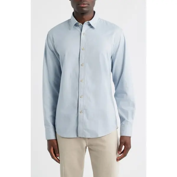 James Campbell Cana Modern Fit Cotton Button-up Shirt - Sky