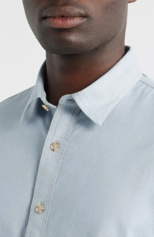 James Campbell Cana Modern Fit Cotton Button-up Shirt - Sky