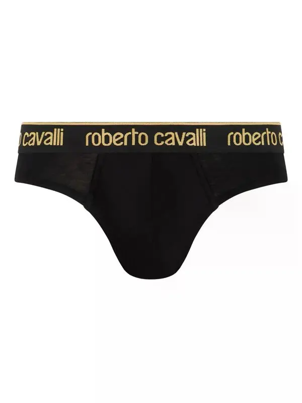 Roberto Cavalli Logo-band Briefs - Black