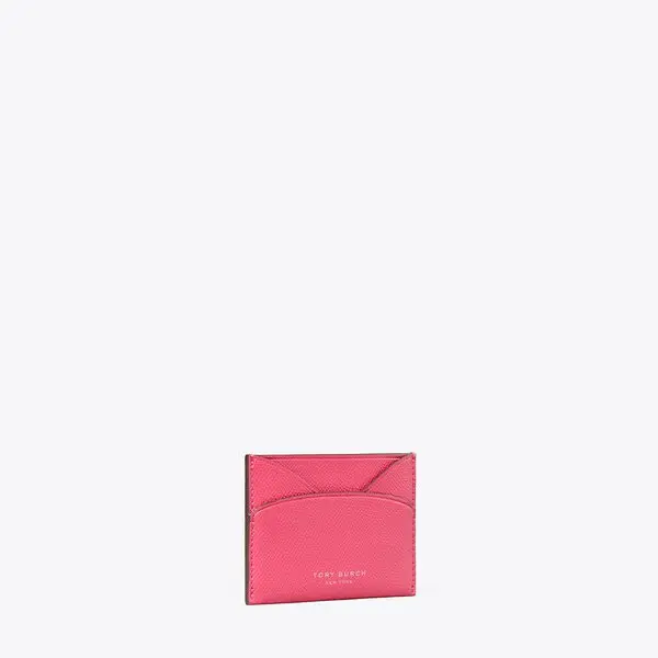 Tory Burch Romy Flat Card Case - Bright Pink