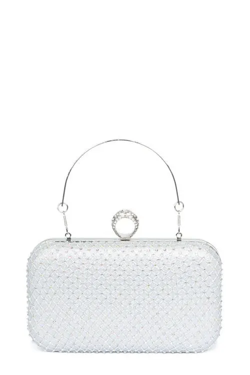 LAUREN LORRAINE Terri Clutch - Silver