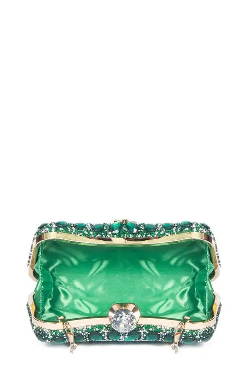 LAUREN LORRAINE Shimmering Evening Clutch - Green
