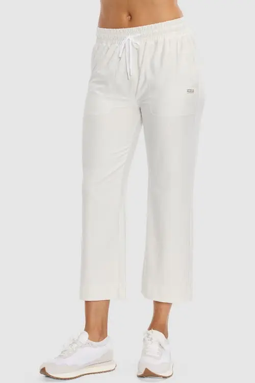 PELOTON Dreamblend Wide Leg Cropped Pant - Snow