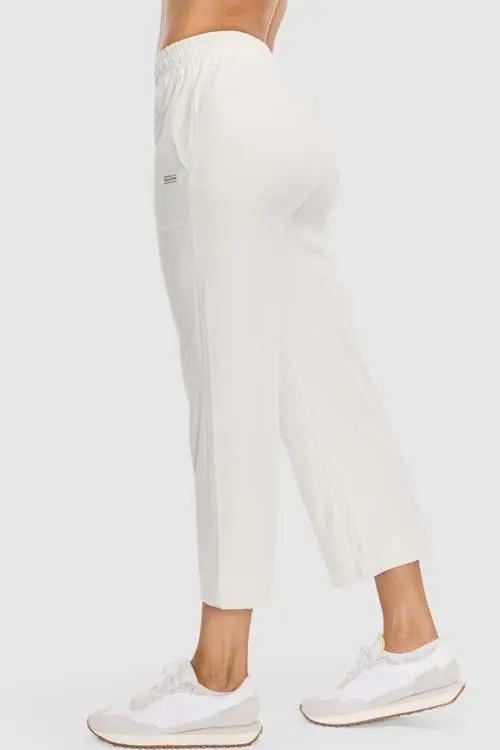 PELOTON Dreamblend Wide Leg Cropped Pant - Snow