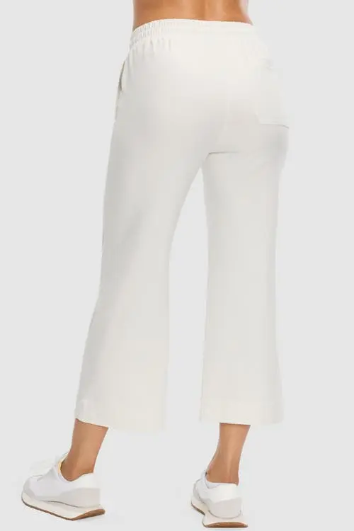 PELOTON Dreamblend Wide Leg Cropped Pant - Snow
