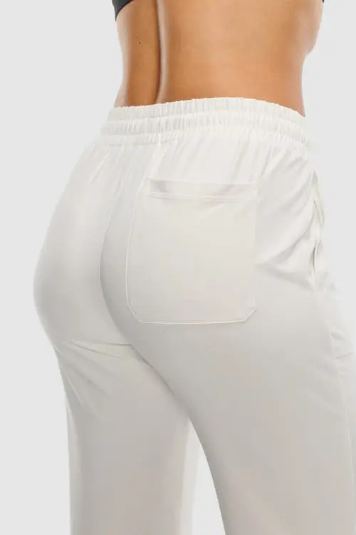 PELOTON Dreamblend Wide Leg Cropped Pant - Snow