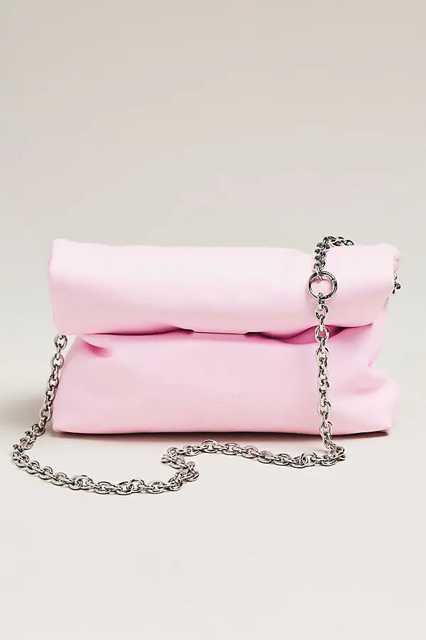 Studio Amelia Leather Cloud Clutch - Pink